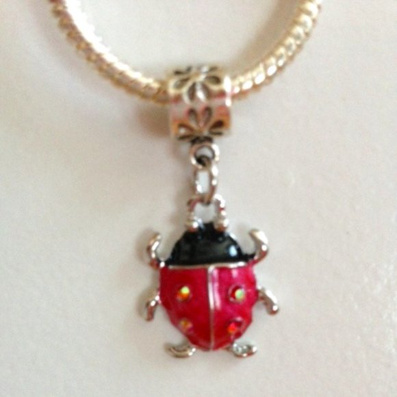 Blue Moon | Jewelry | Ladybug Silver Plated Dangling Charm Bead For ...
